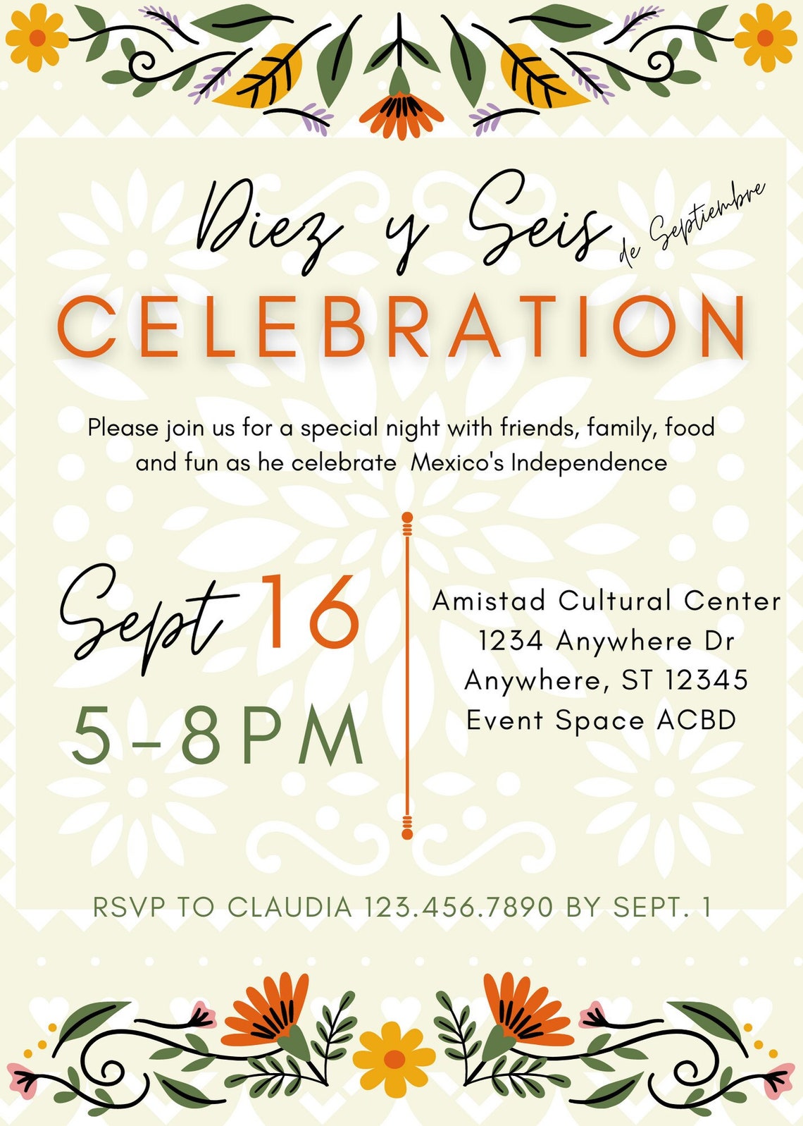 16 De Septiembre Invitation | Mexican Independence | Mexico Themed ...