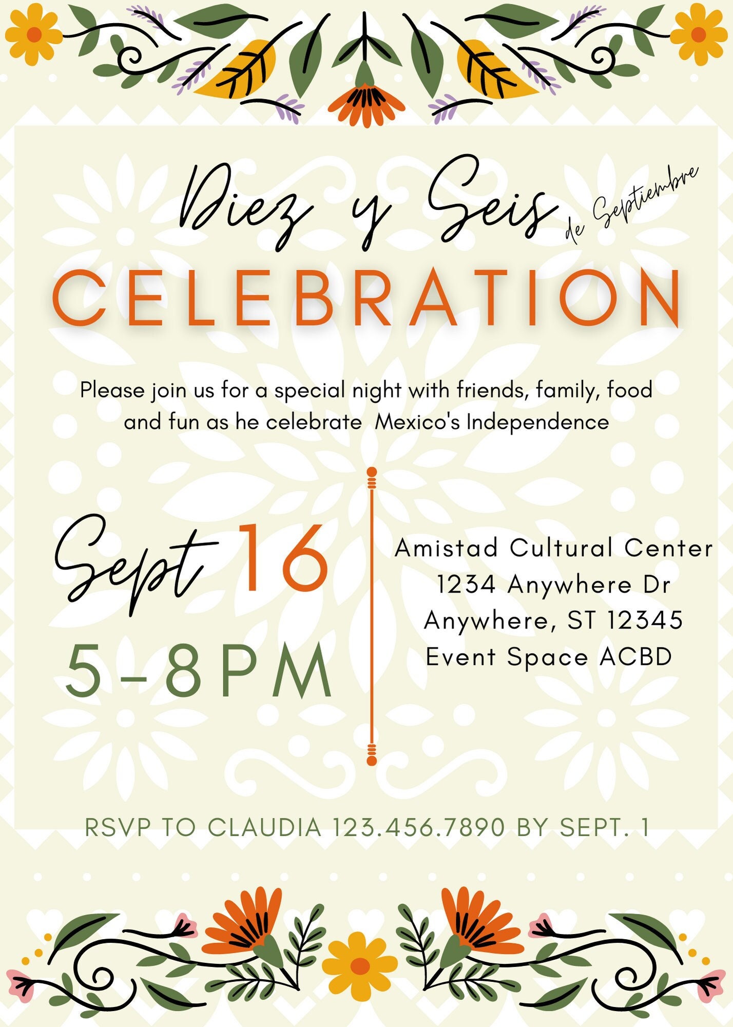 16 De Septiembre Invitation | Mexican Independence | Mexico Themed ...