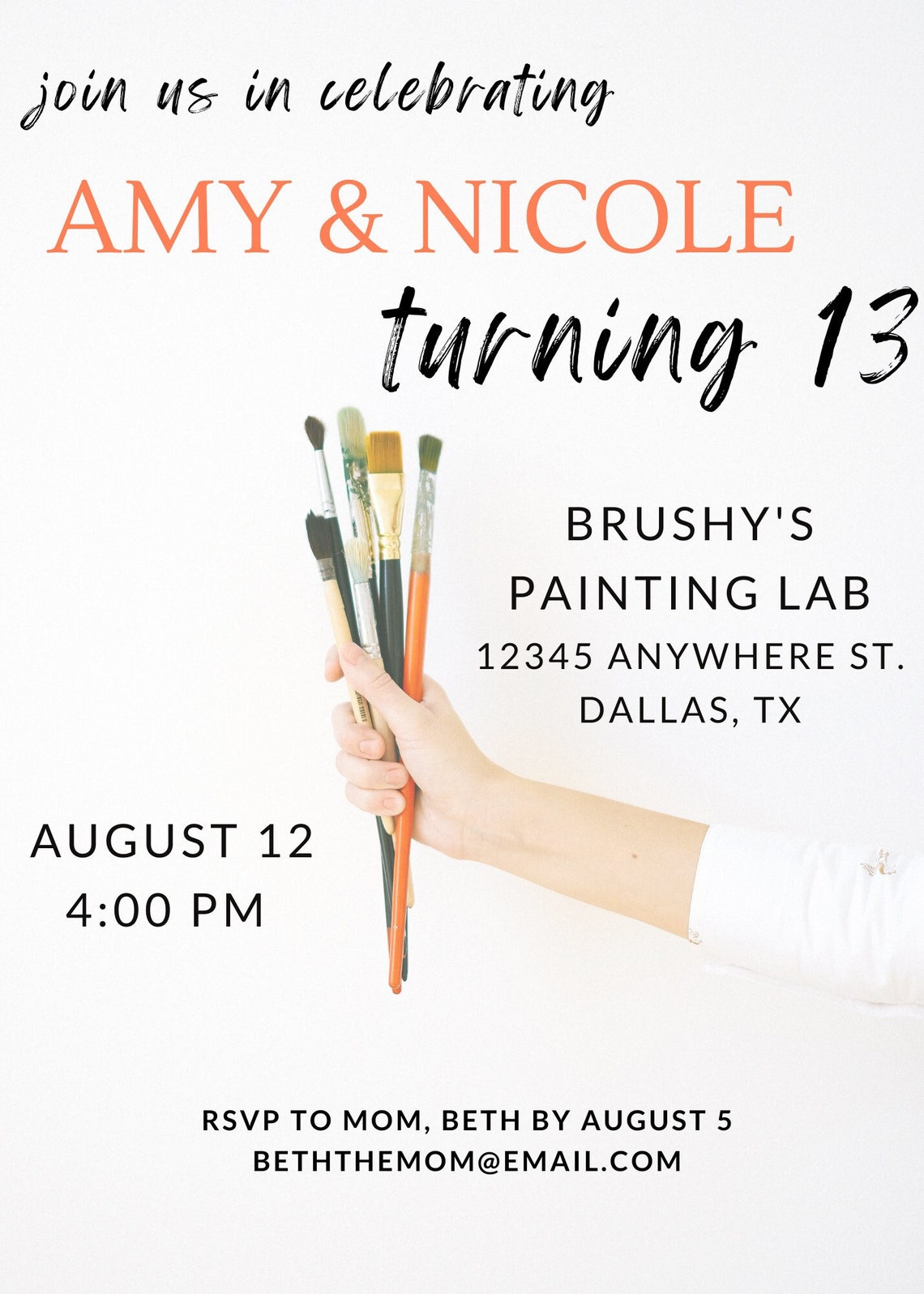 Painting Party Invitation | Painting | Paint Party Invitation ...