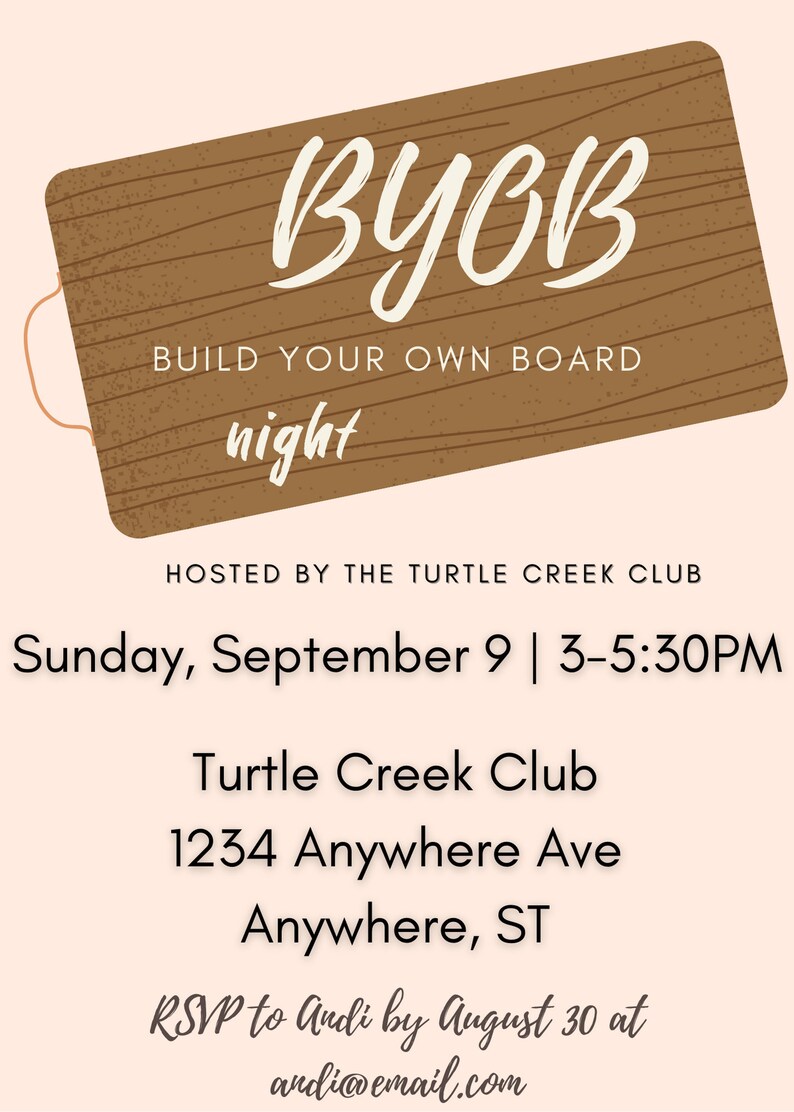 Charcuterie Board Invitation | Charcuterie Board | Charcuterie Canva ...