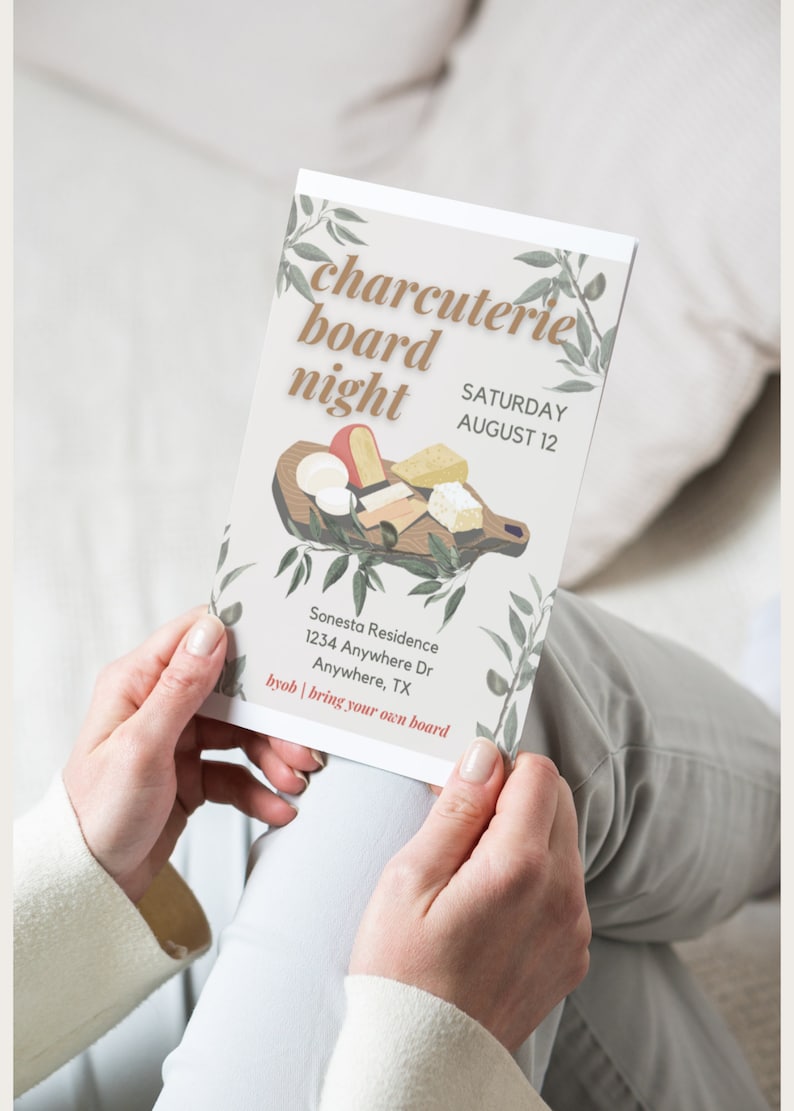 Charcuterie Board Invitation | Charcuterie Board | Charcuterie Digital ...