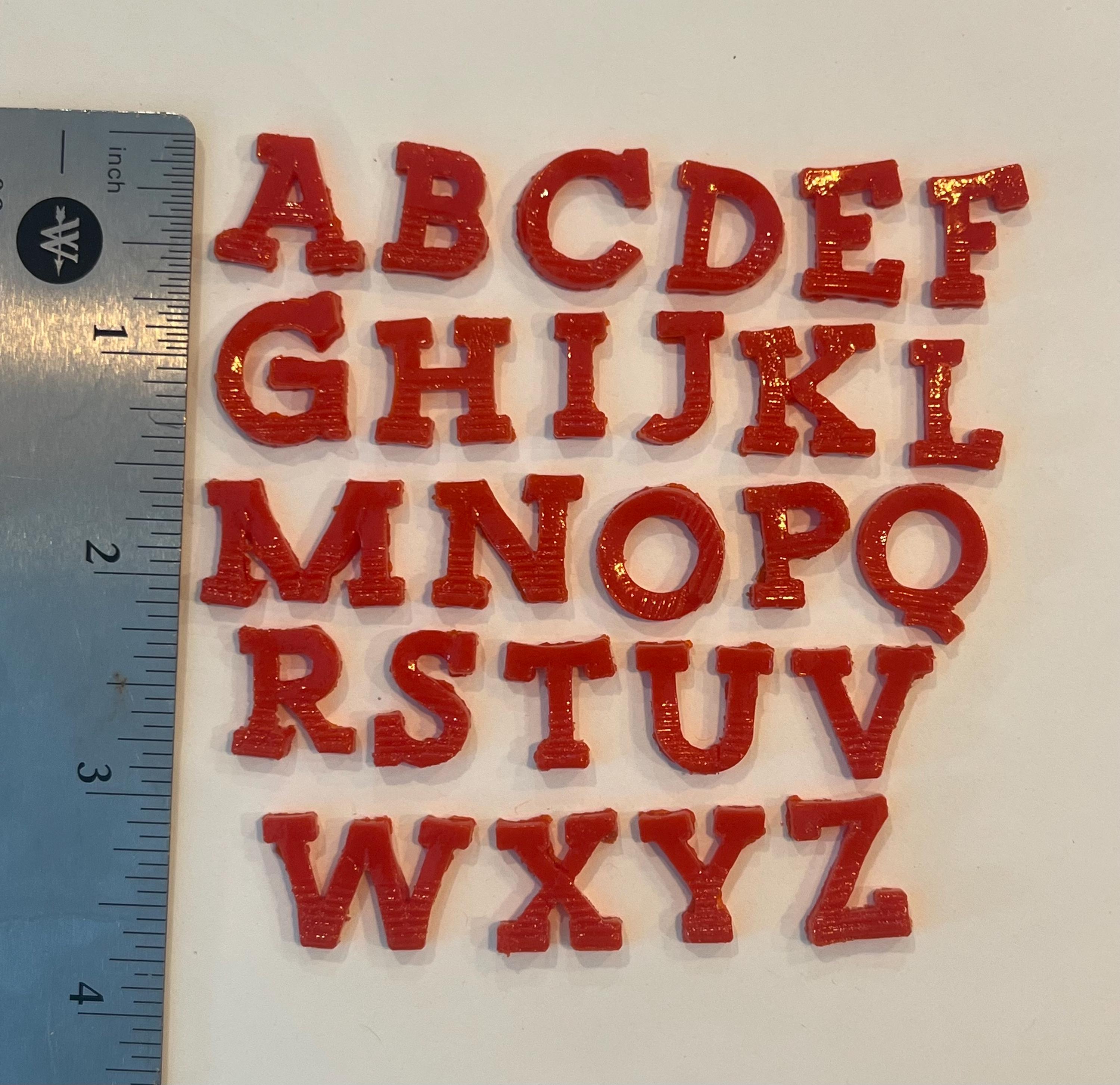 90 COE Red Alphabet Letters - Etsy