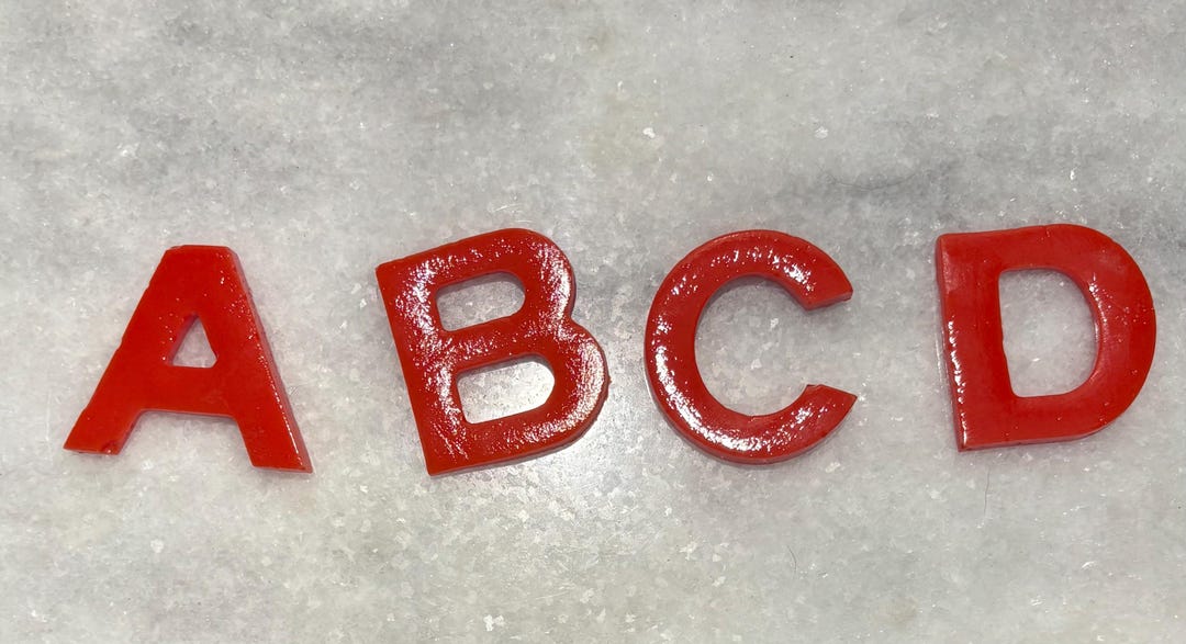 90 COE Large Red Alphabet Letters - Etsy