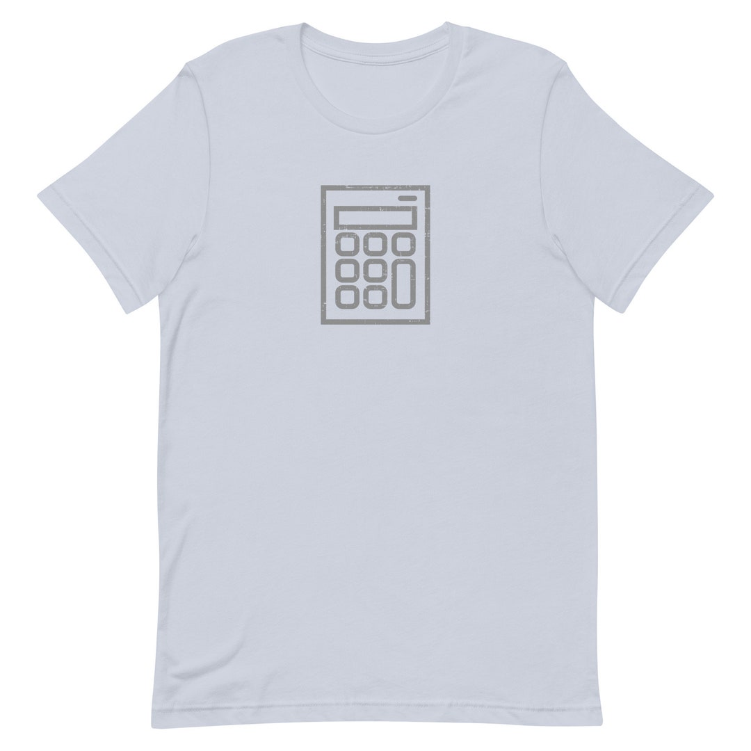 Minimal Calculator Icon T-shirt, Math Enthusiast Tee, Problem Solver ...