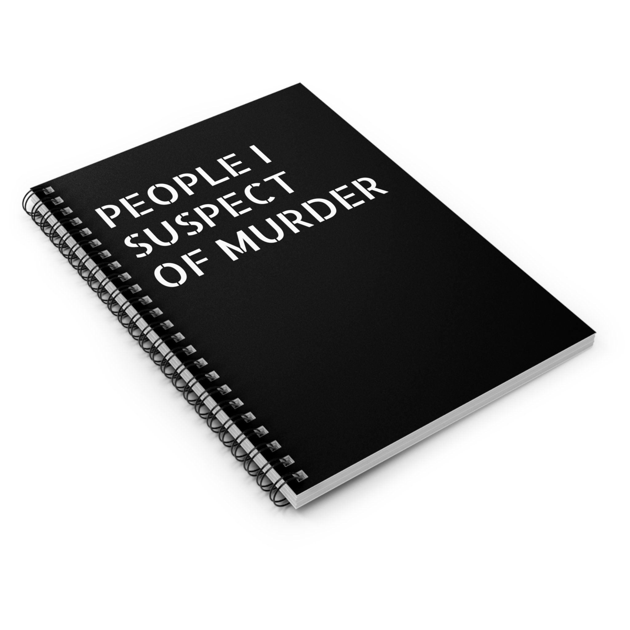 People I Suspect of Murder Notebook, Funny Detective Journal, Mystery ...