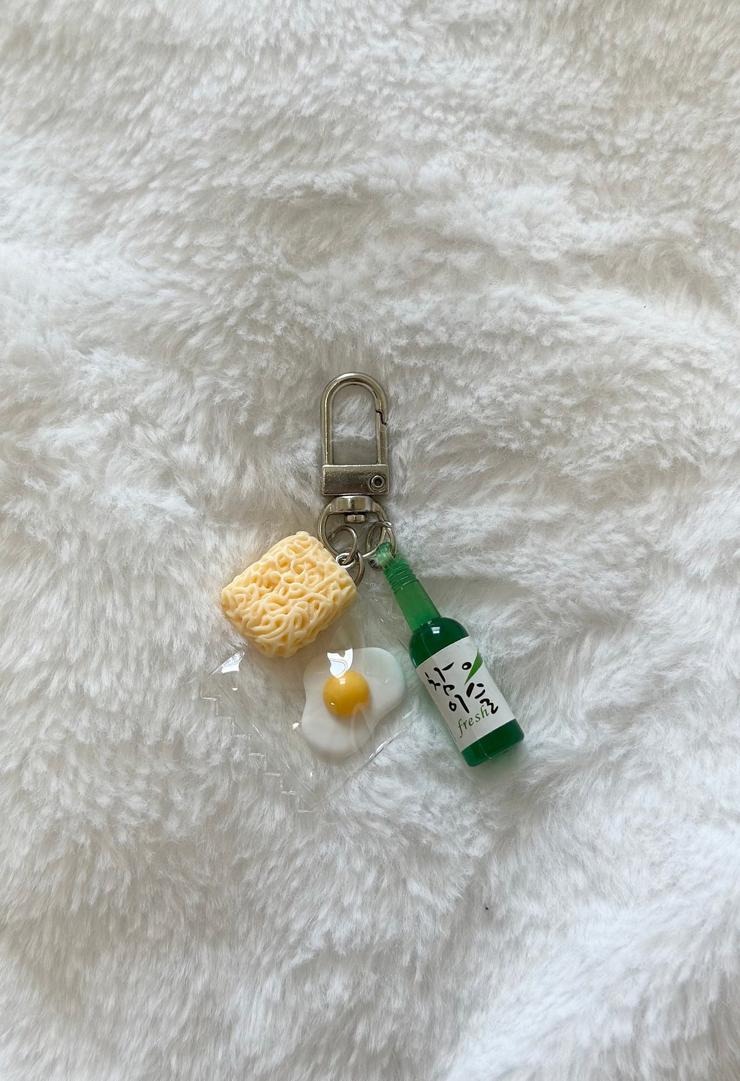 Ramen, Soju & Egg Keychain, Gifts for Her/him, Drink Keychain, Souvenir ...
