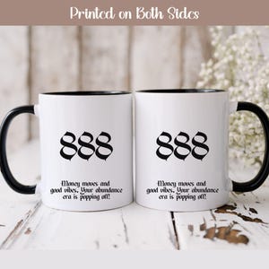 Angel Numbers Mug, Black Accent Coffee Mug, 11oz or 15oz, Angel Number ...