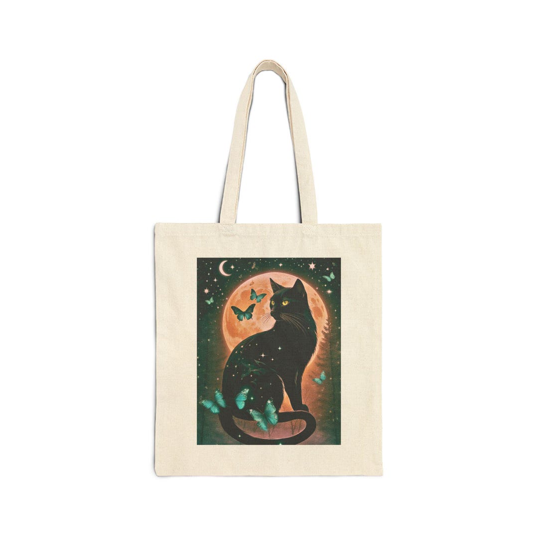 Wonder of the Eyes Black Cat Tote Bag - Etsy