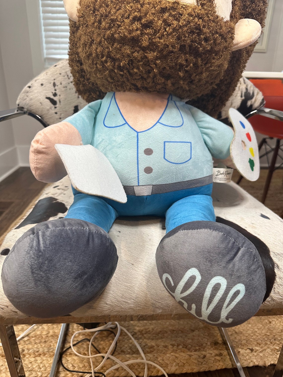 Fiesta Bob Ross Doll Big Head CHILL L 26 Stuffed Animal Plush Painter ...