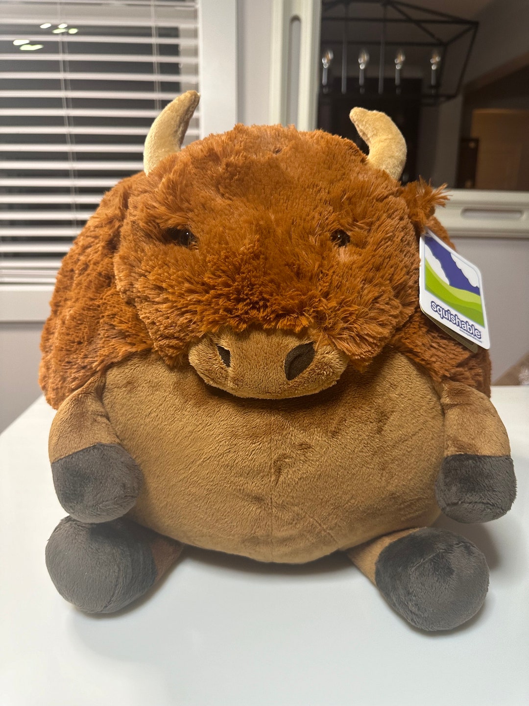 NWT Squishable Buffalo Giant Plush 15" Stuffed Animal Big Brown ...