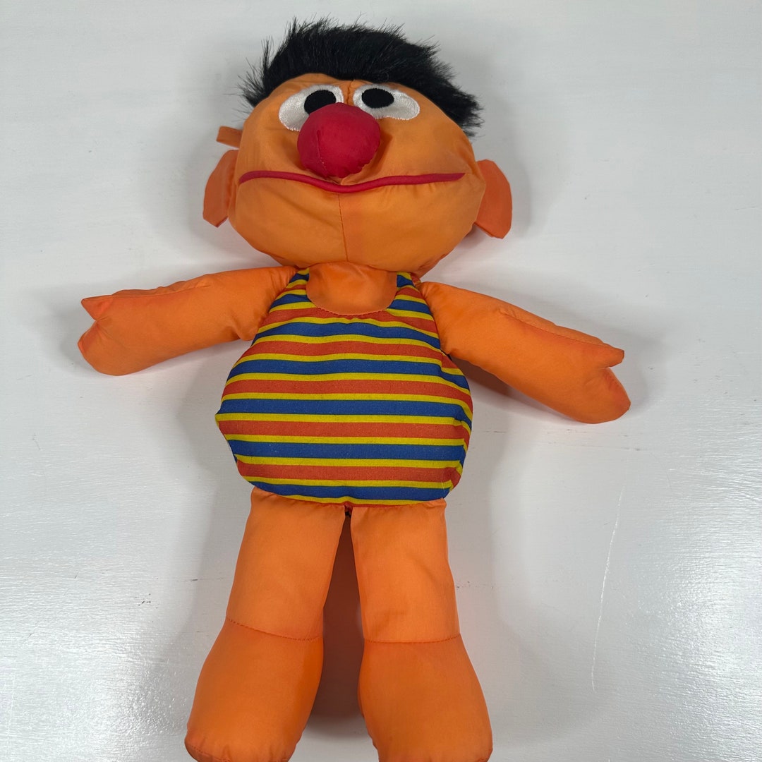 1990 Playskool Sesame Street ERNIE Bath Time Water Pal Plush Nylon ...