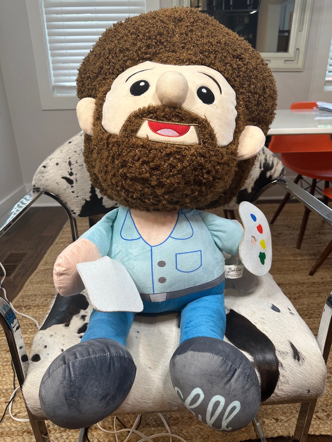 Fiesta Bob Ross Doll Big Head CHILL L 26 Stuffed Animal Plush Painter ...