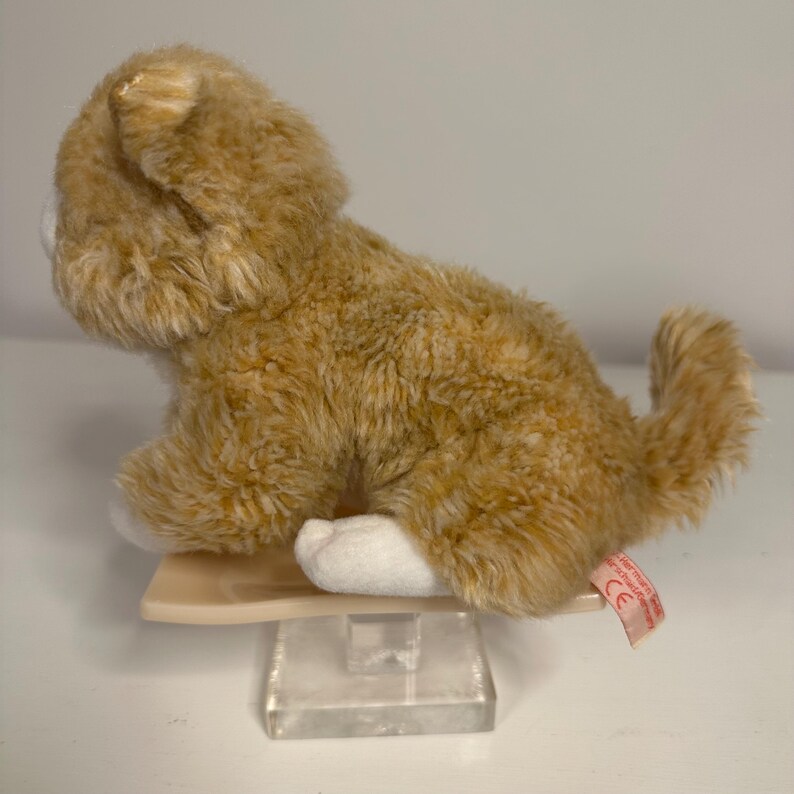 TEDDY- HERMANN Stuffed Animal Tabby Cat Kitten Realistic Plush Germany ...