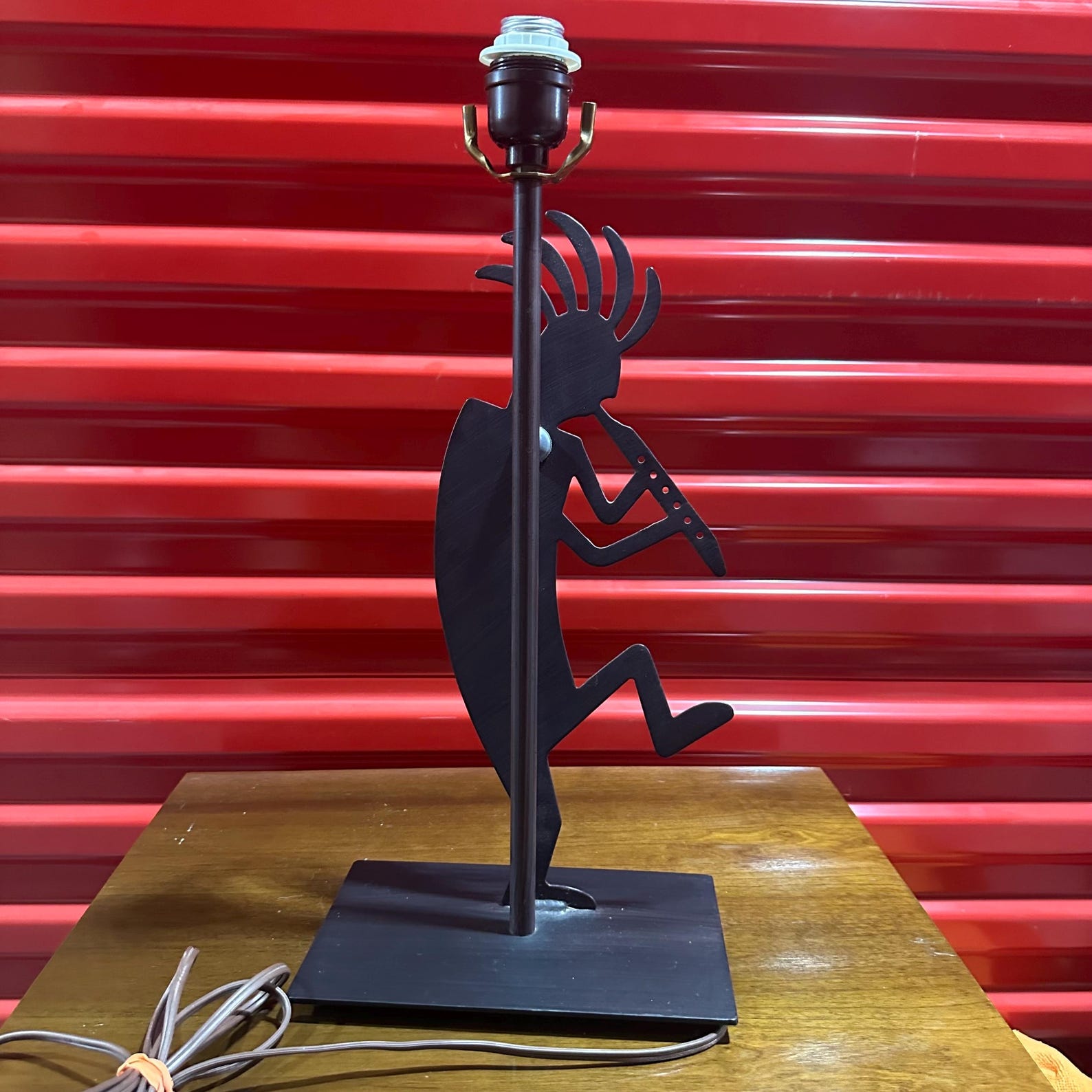 Kokopelli Metal Table Lamp Flute Player Symbol for Joy, Happiness ...