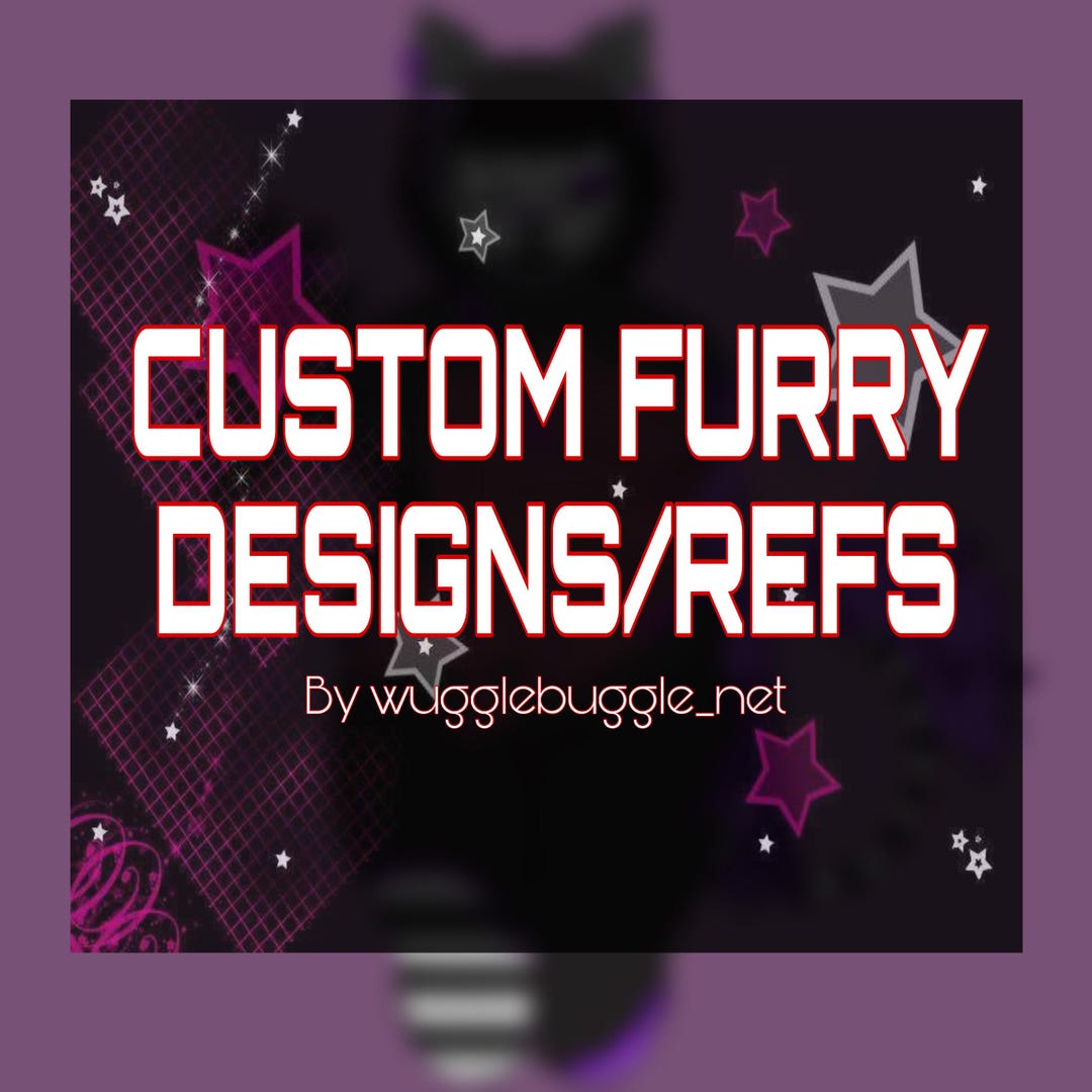 DIGITAL Custom Furry Adopt Anthro Fursona Symmetrical Ref Sheet ...
