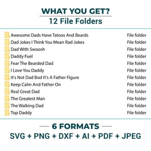 Funny Dad Svg Bundle for Cricut, Commercial Use Father's Day Cut Files ...