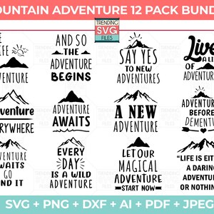 Adventure SVG Bundle, Mountain SVG, Adventure Quotes Svg, Explore Png ...