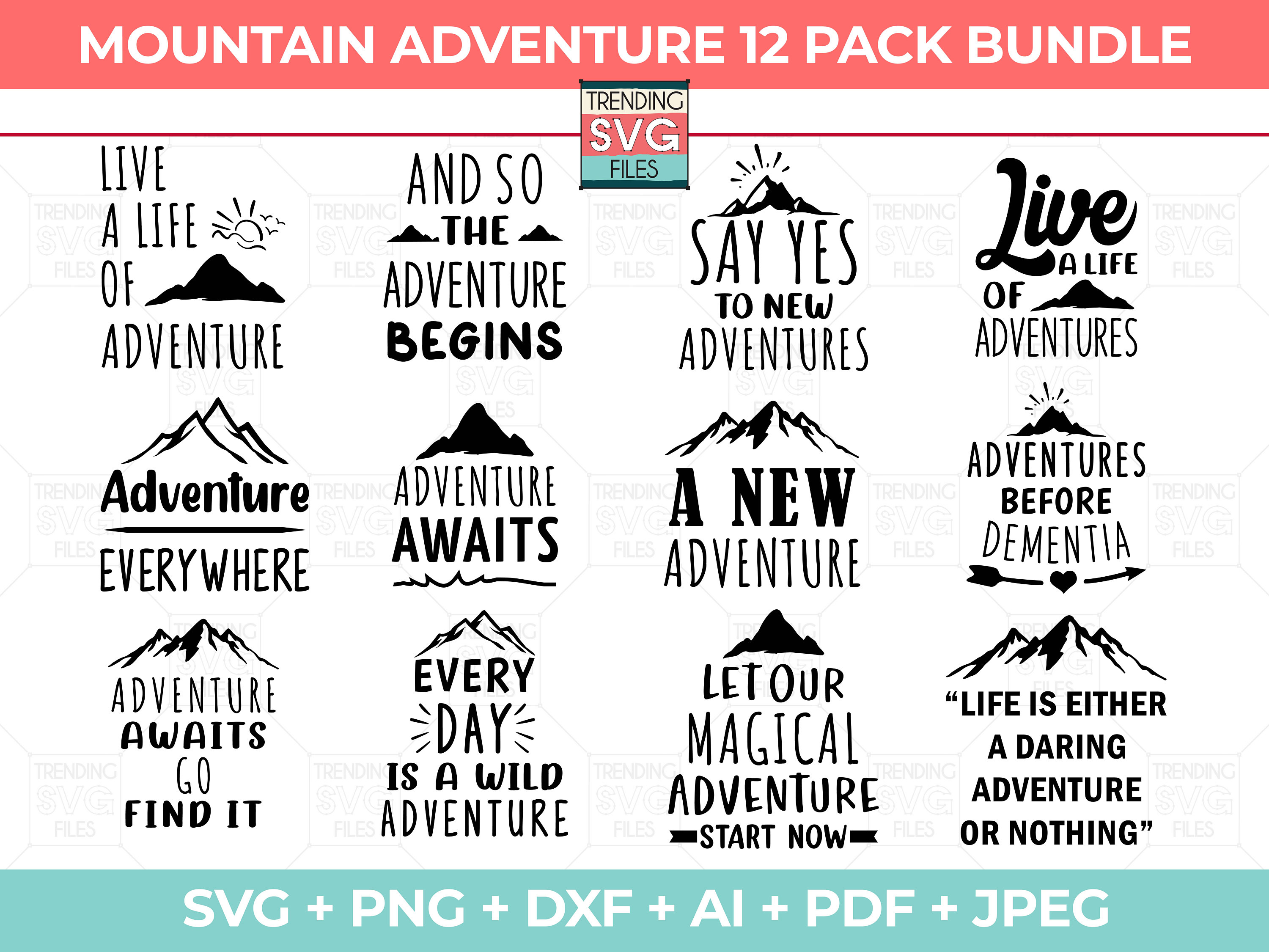Adventure SVG Bundle, Mountain SVG, Adventure Quotes Svg, Explore Png ...