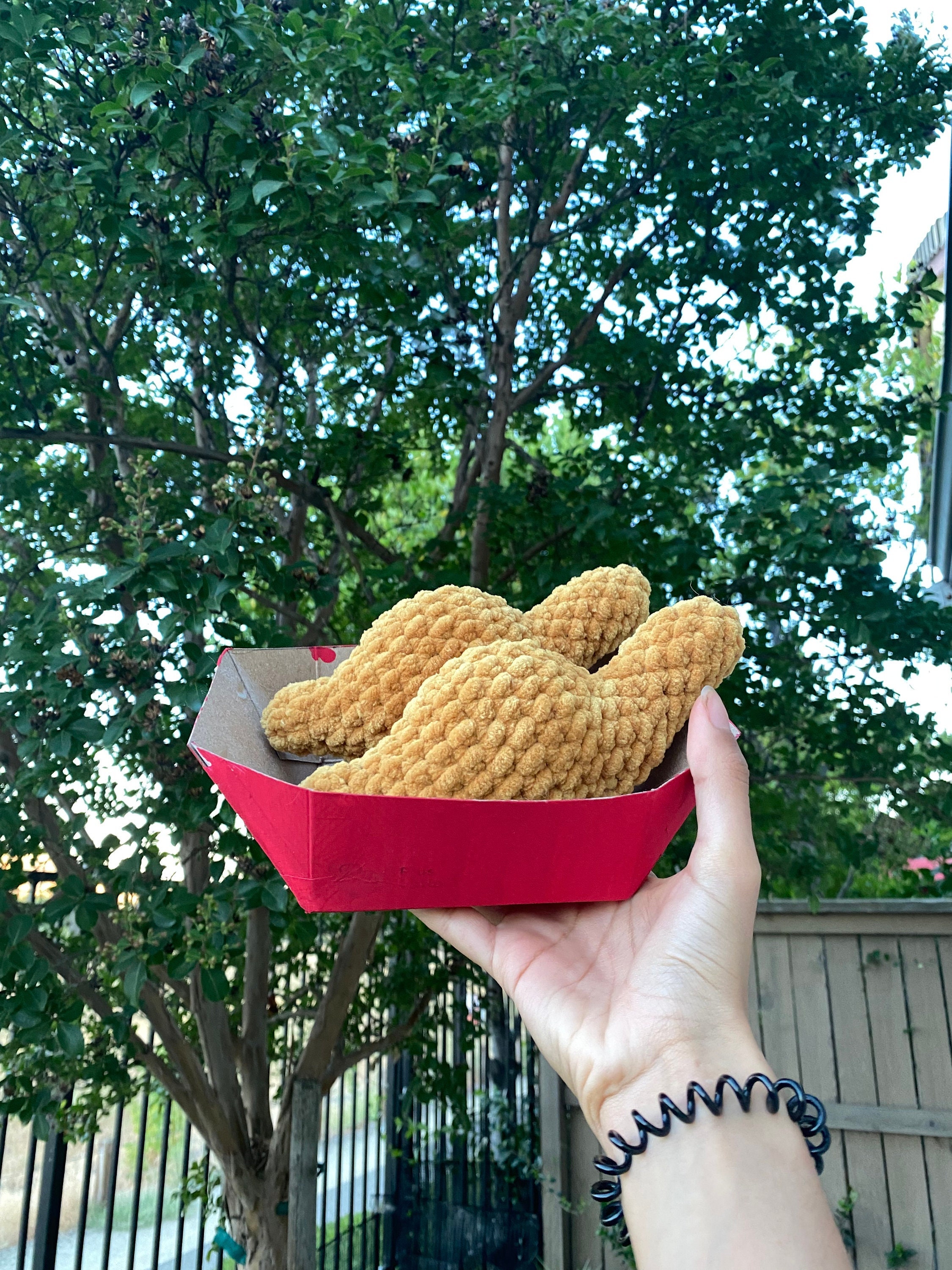 Crochet Dino Nugget Plushie | Amigurumi Plushie Dinosaur Handmade Toy ...