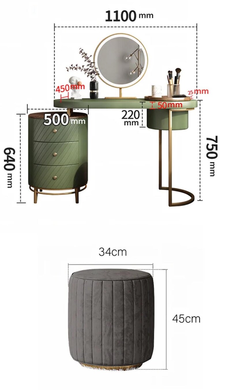 Modern Dressing Table (stool Included) - Etsy UK