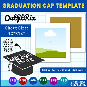Graduation Cap Template Graduation Cap Topper Templates, Graduation ...