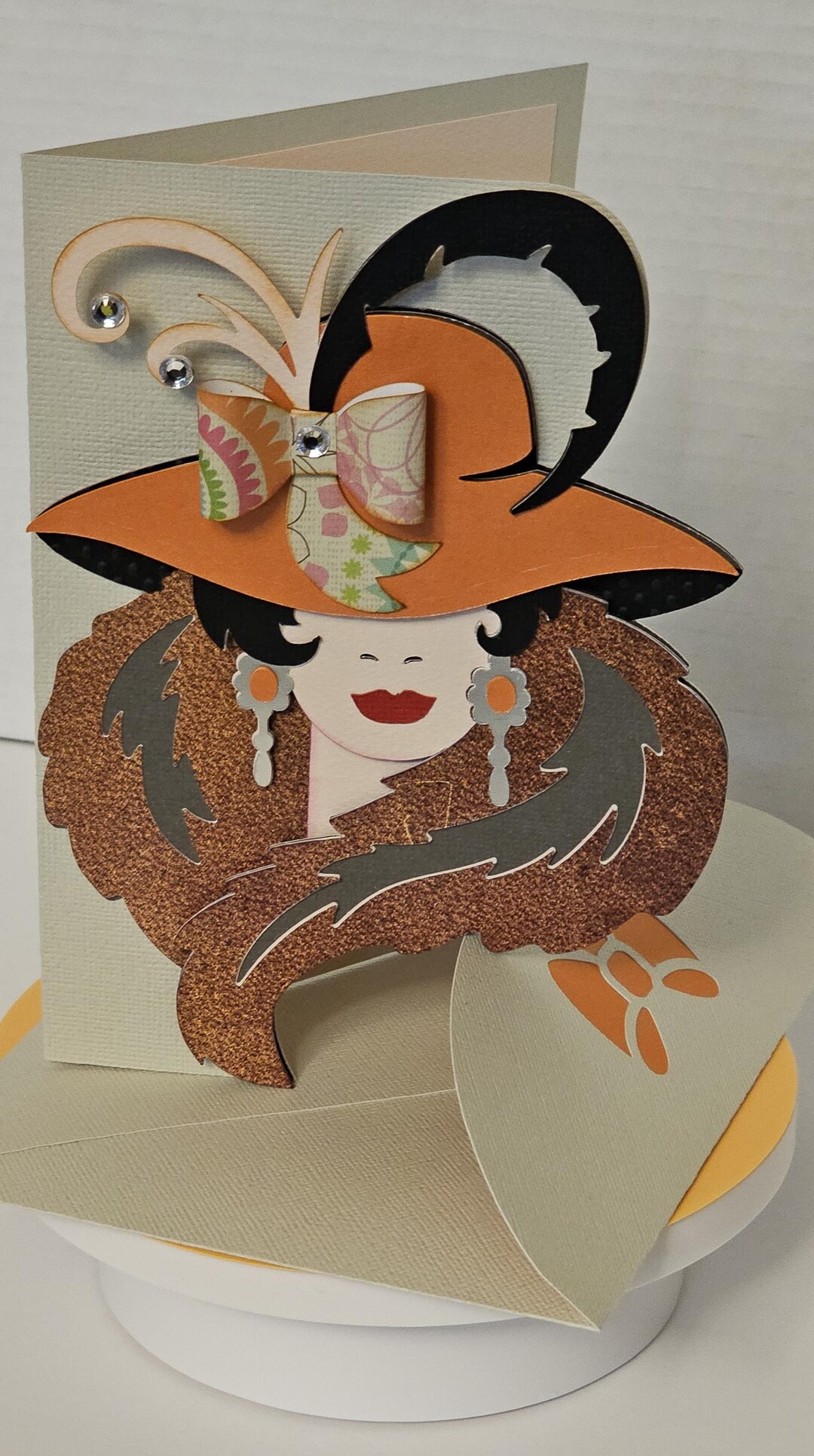 Fashionable Lady Birthday Card. Optional Customization for Any Occasion ...