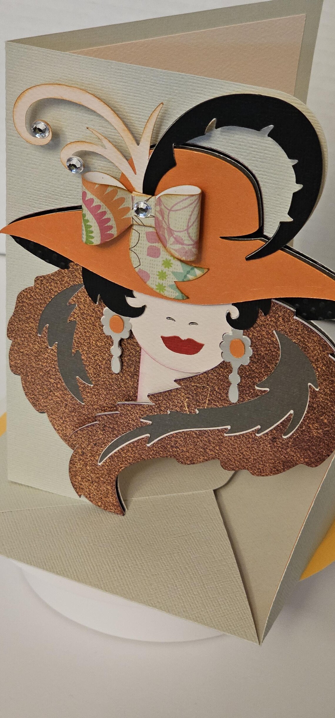 Fashionable Lady Birthday Card. Optional Customization for Any Occasion ...