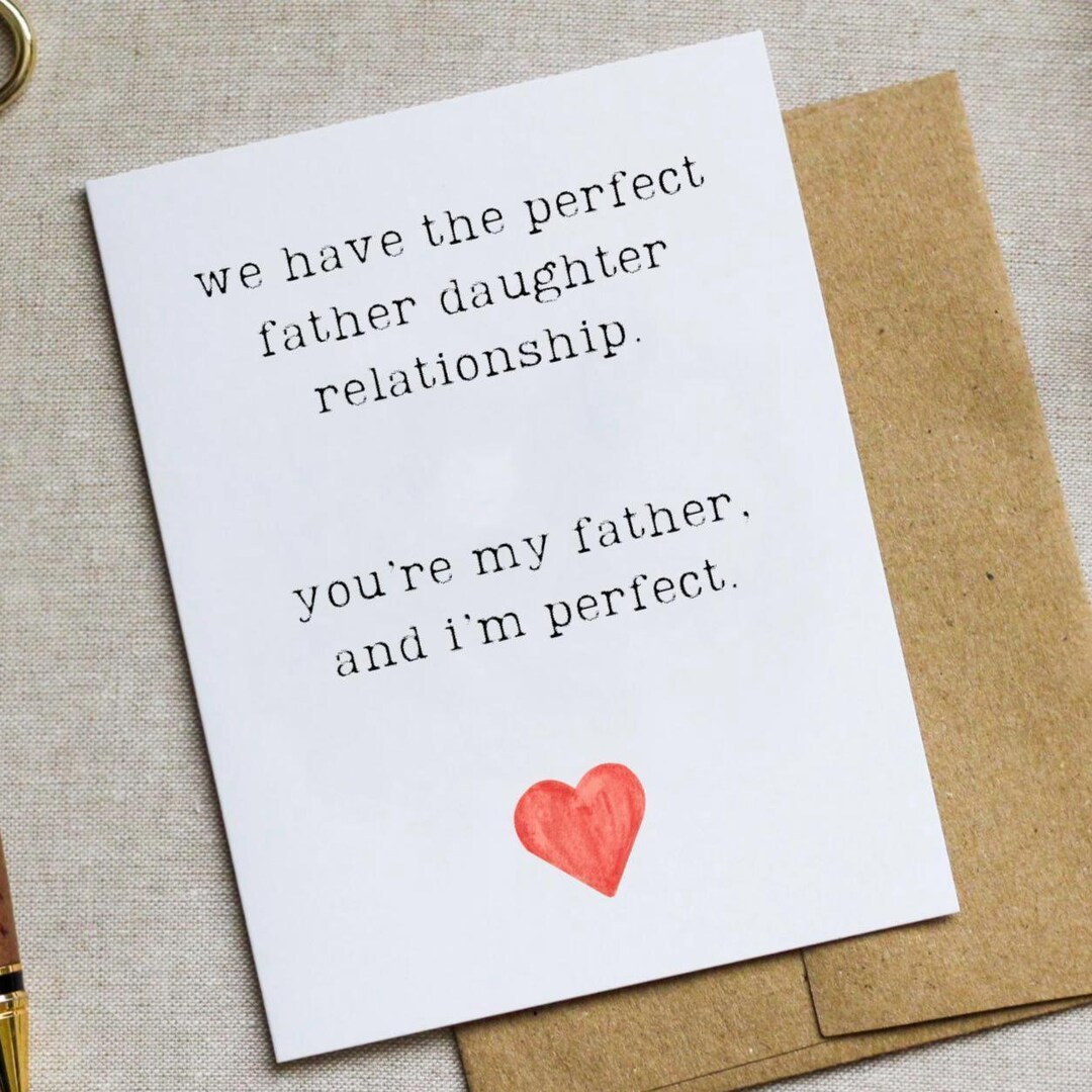 Father Daughter Card - Dad Birthday Card - Fathers Day - Perfect ...