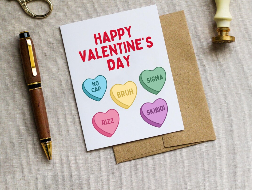 Funny Valentine’s Day Card - Gen Z Language - Humor - Gift for Teen ...