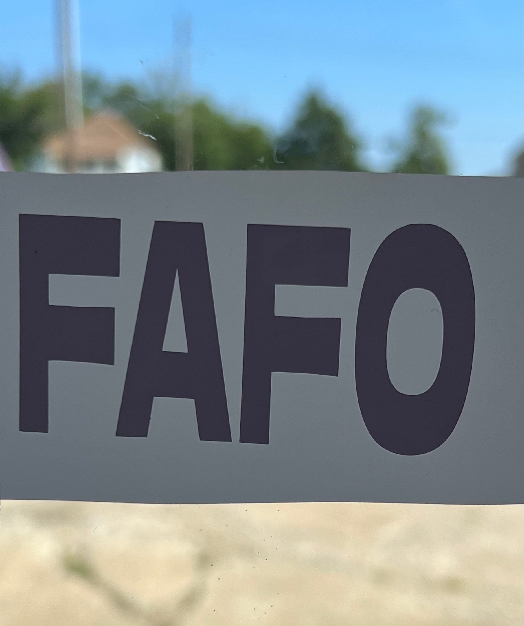 FAFO Decal Holographic Metallic Window Decal Car Decal - Etsy