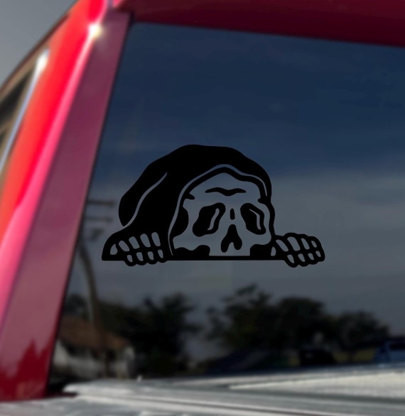 Grim Reaper Peeking Decal
