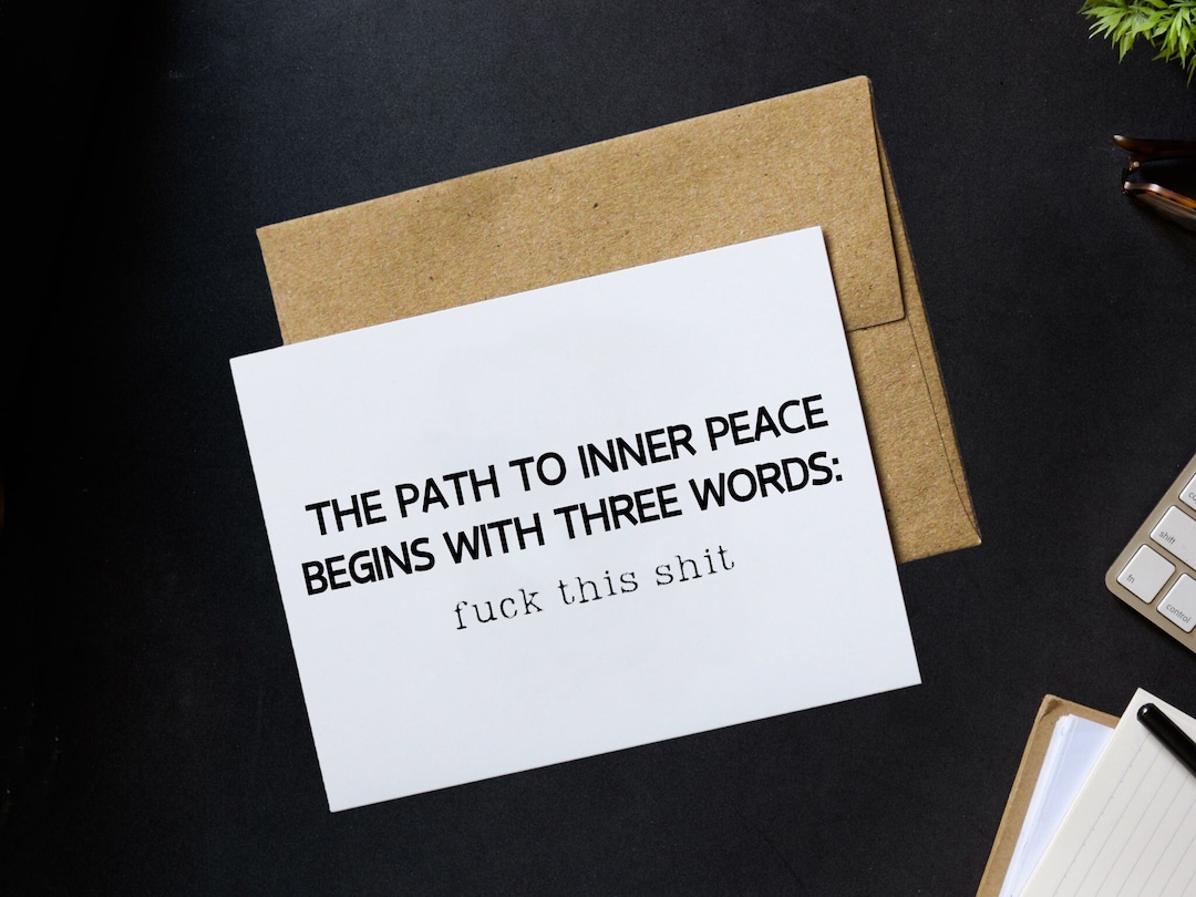 Path to Inner Peace Begins With Three Words: Fuck This Shit - Funny ...