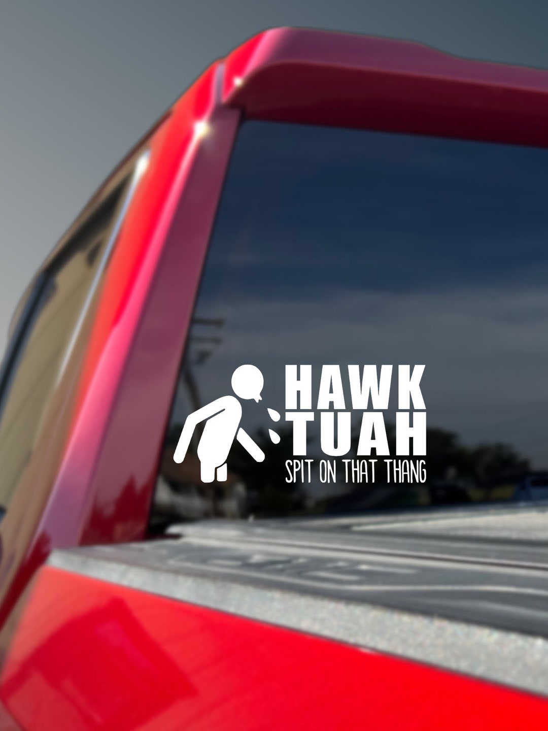 Hawk Tuah Spit on That Thang Decal Holographic Metallic Meme Viral ...