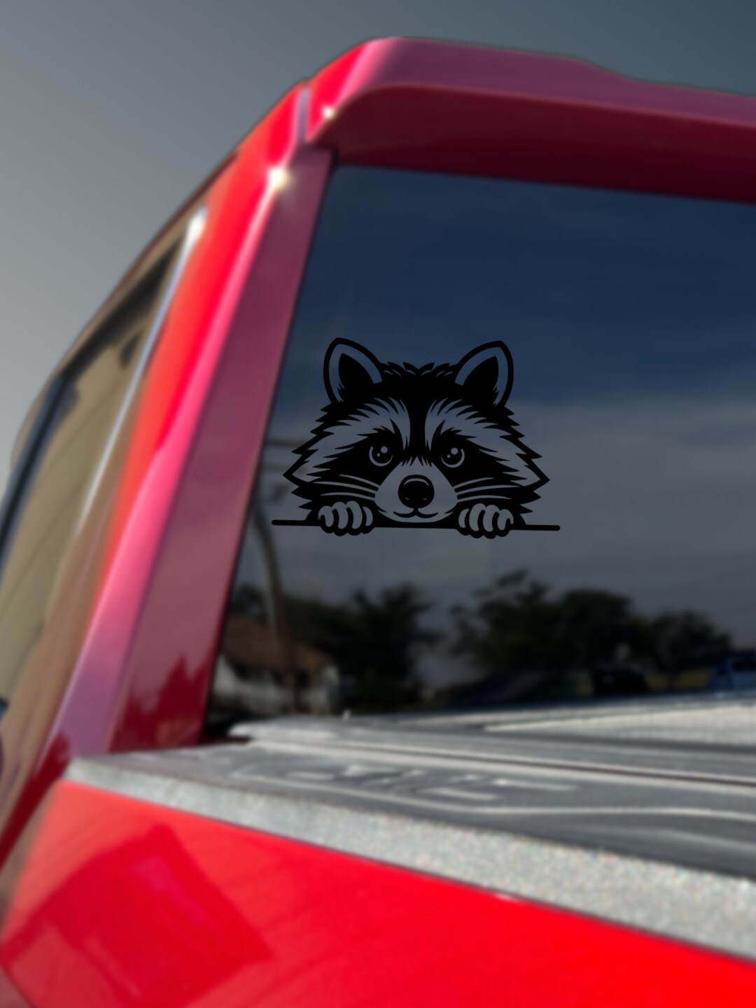 Racoon Peeping Cute Decal - Holographic - Sparkle - Car Decal - Tumbler ...