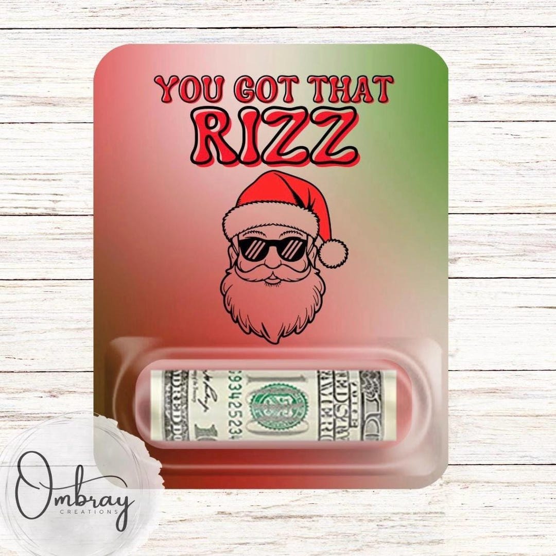 Rizz Christmas Money Card: Gen Z Alpha Slang Cash Gift for Preteen ...