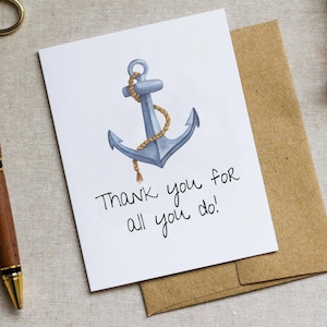 Cruise Crew Appreciation Card - Nautical Thank You - Crew Tip Cash ...