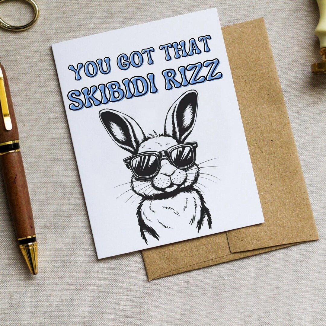 Skibidi Rizz Easter Card - Gen Z Language - Skibidi - Humor - Gift for ...