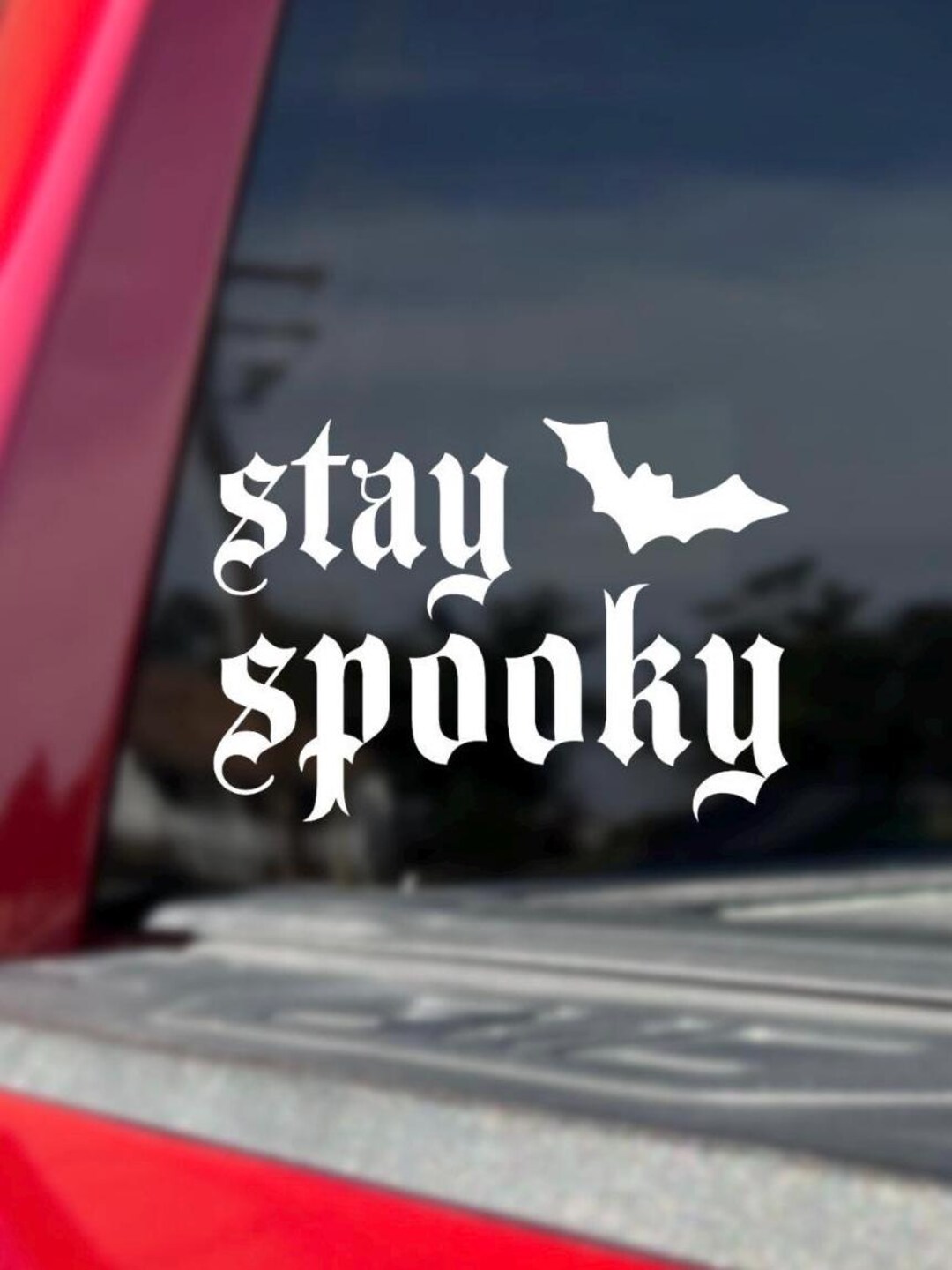 Stay Spooky Bat Halloween Decal - Holographic - Metallic - Window Decal ...