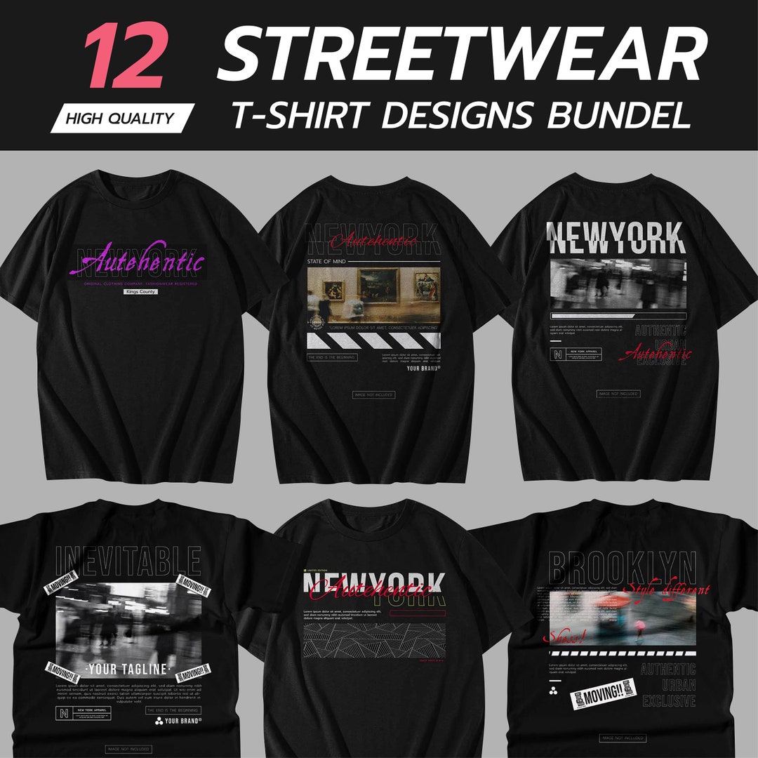 Urban Streetwear T-shirt Designs | Streetwear Designs Bundle ...