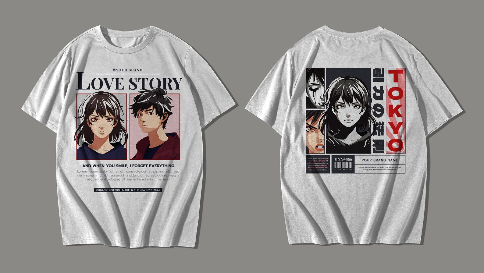 Japanese Streetwear Designs | Anime T-shirt Designs Bundle | Anime ...