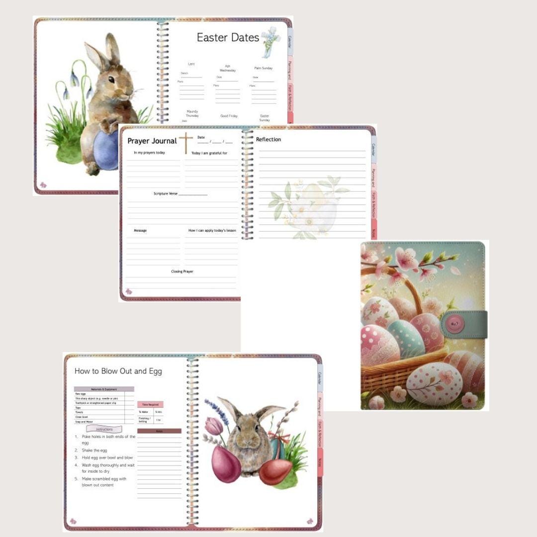 Easter Planner Printable Planner Template Basket & Egg Hunt Planner ...