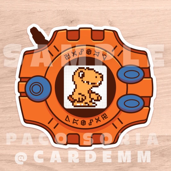 Digimon Vinyl Stickers. Agumon, Guilmon, Renamon, Terriermon, Gargomon ...