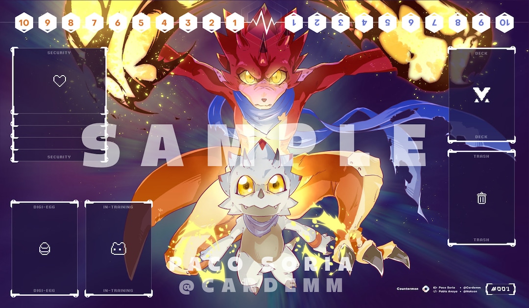 Gammamon & Betelgammamon Playmat for Digimon TCG - Etsy