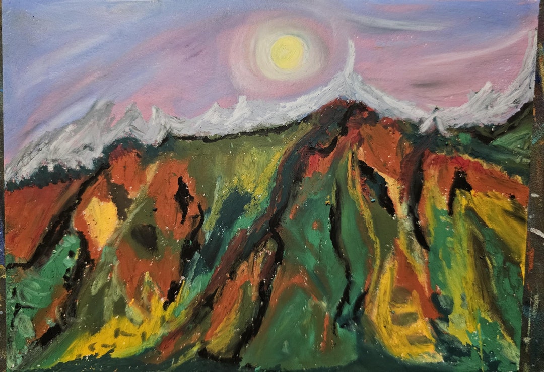 Original Expressionism Art - Reaching for the Light/original Oil Pastel ...