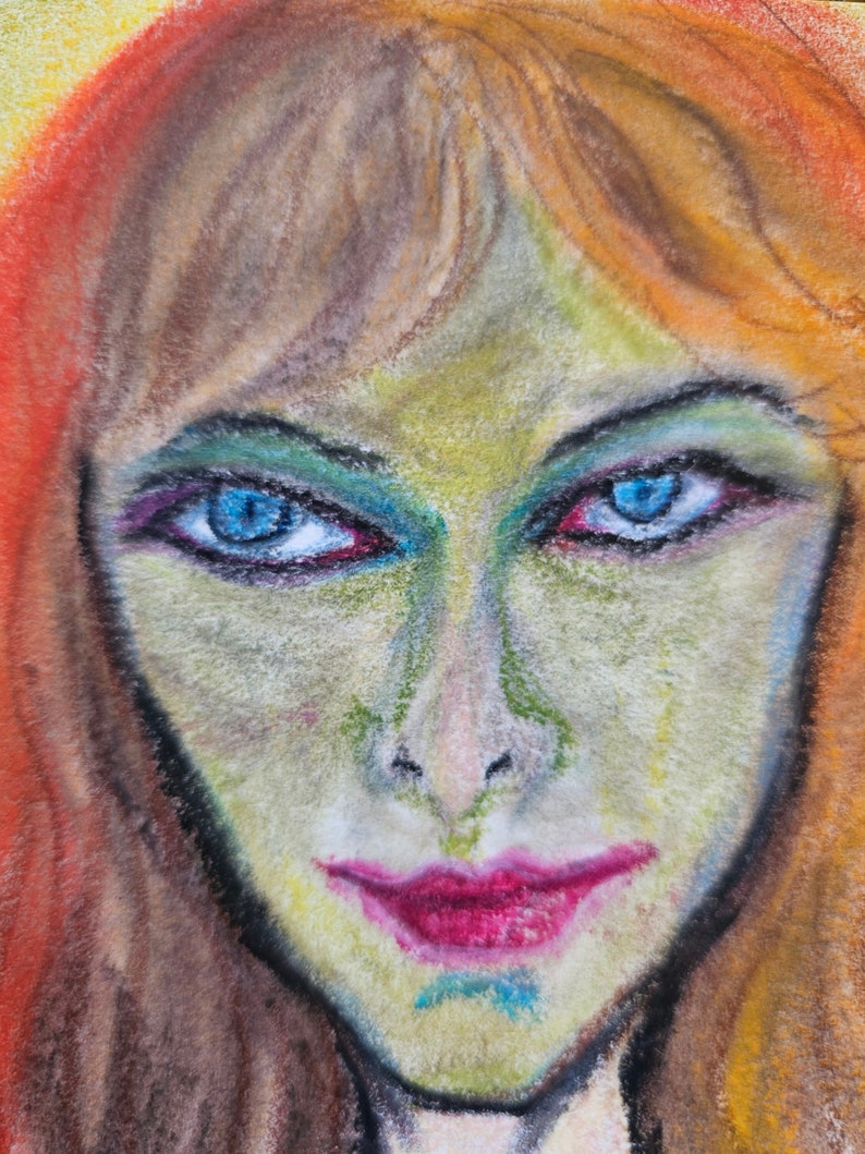 Original Expressionism Woman Portrait/original Soft Pastel Artwork - Etsy