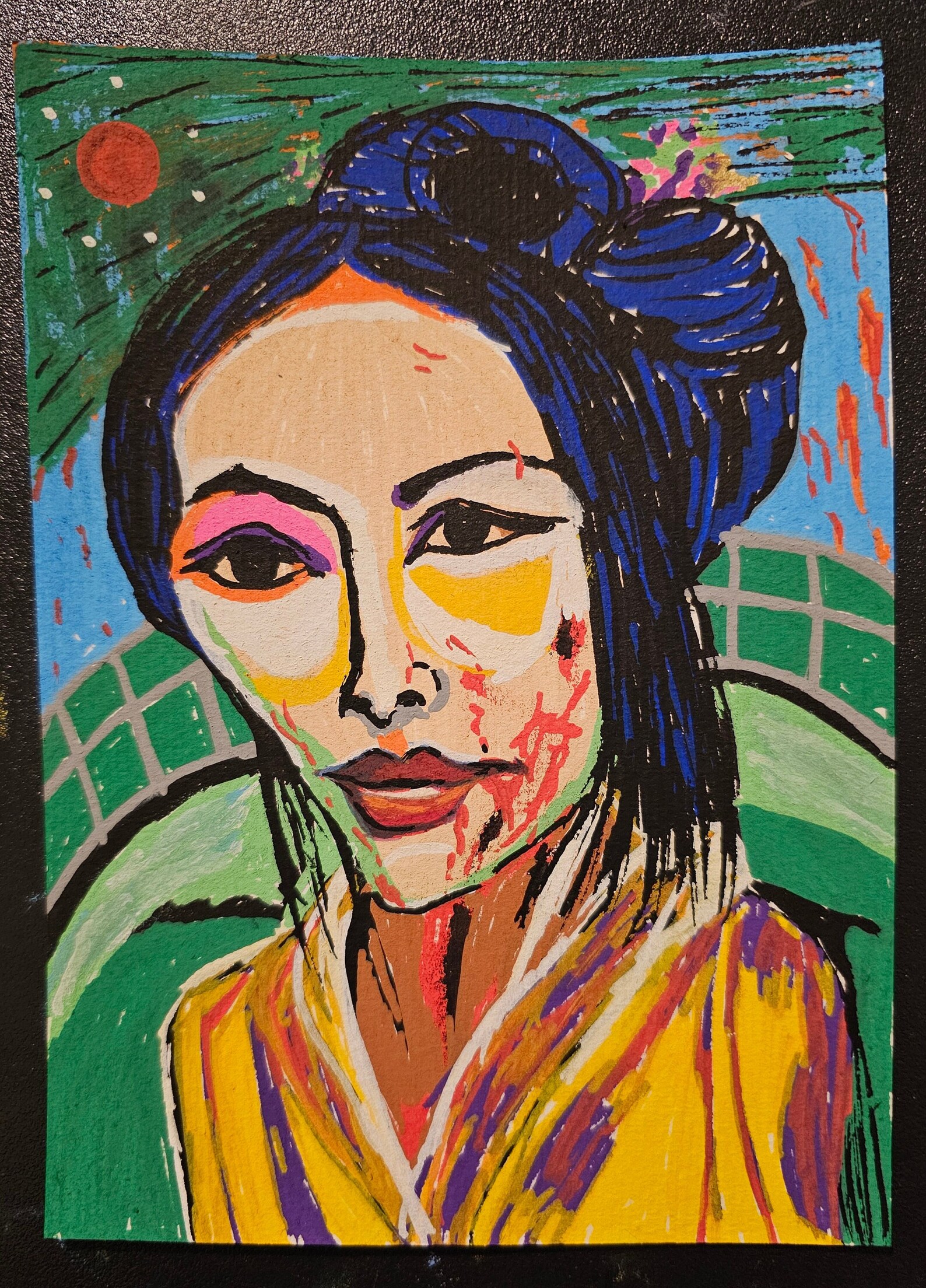 Original Expressionism Woman Portrait - Free Woman/original Acrylic ...