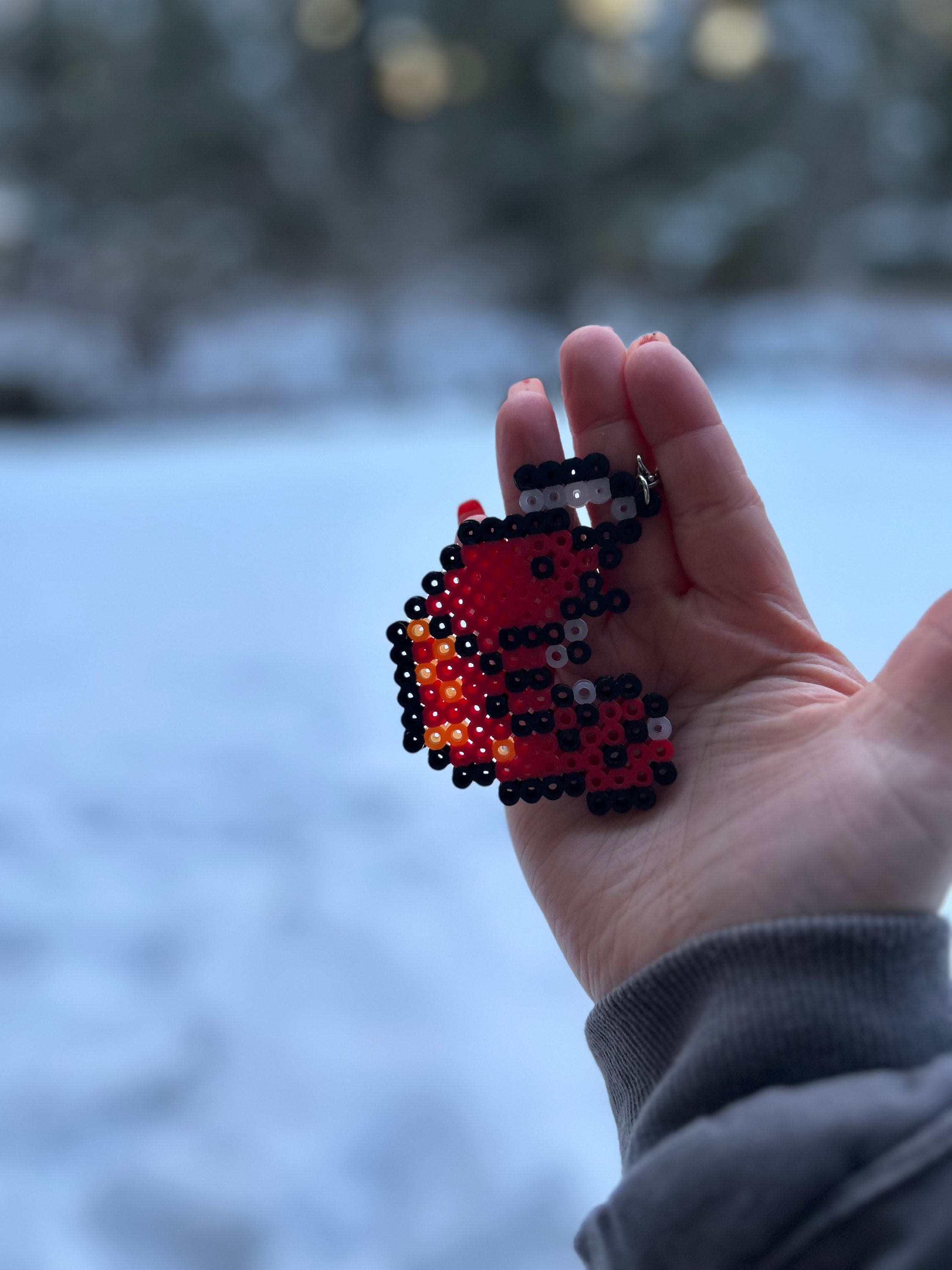 Perler Bead Shrimp Keychain - Etsy