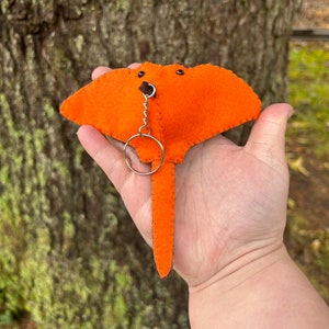 Halloween Pumpkin Felt Stingray Keychain - Etsy