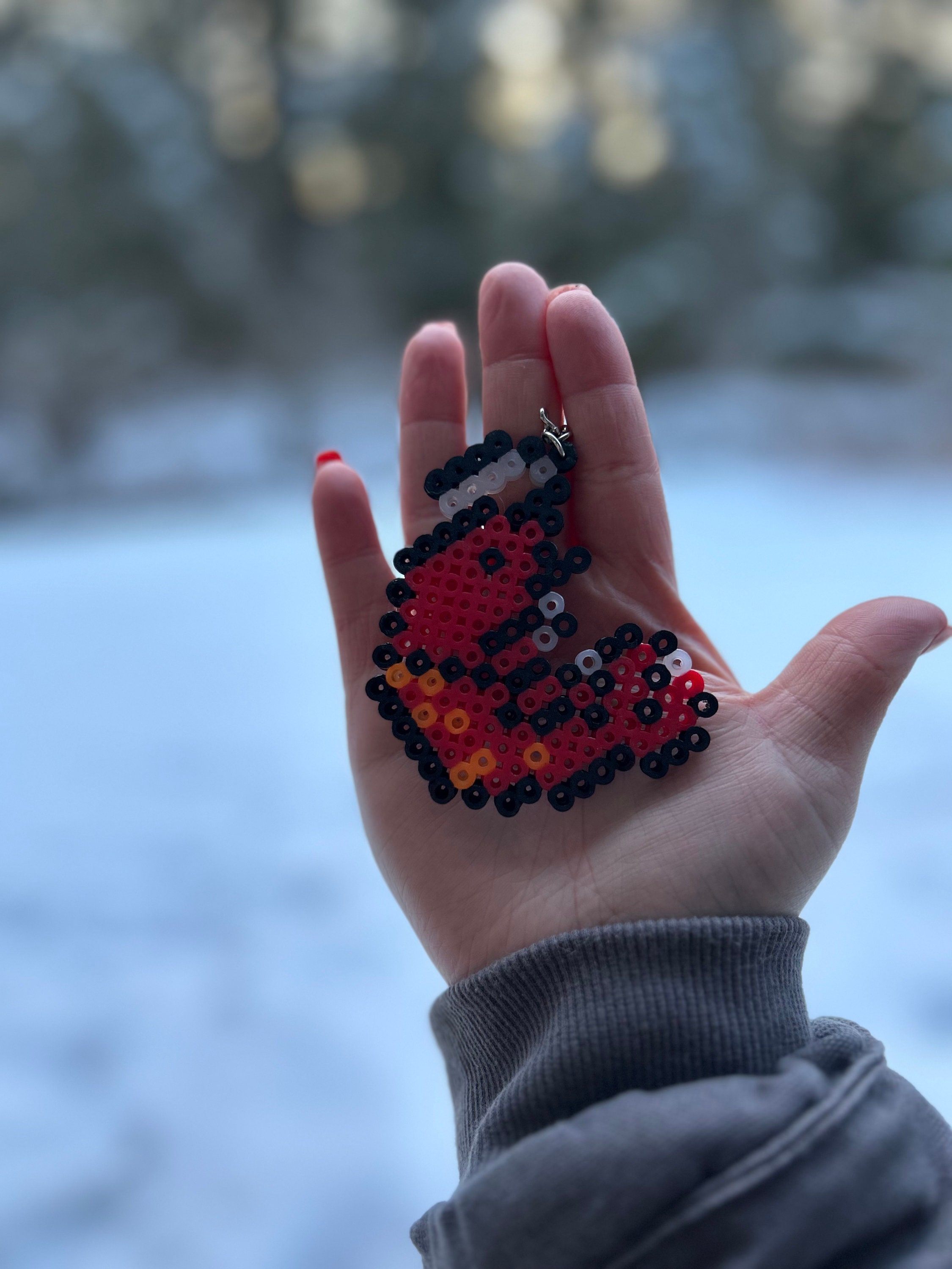 Perler Bead Shrimp Keychain - Etsy