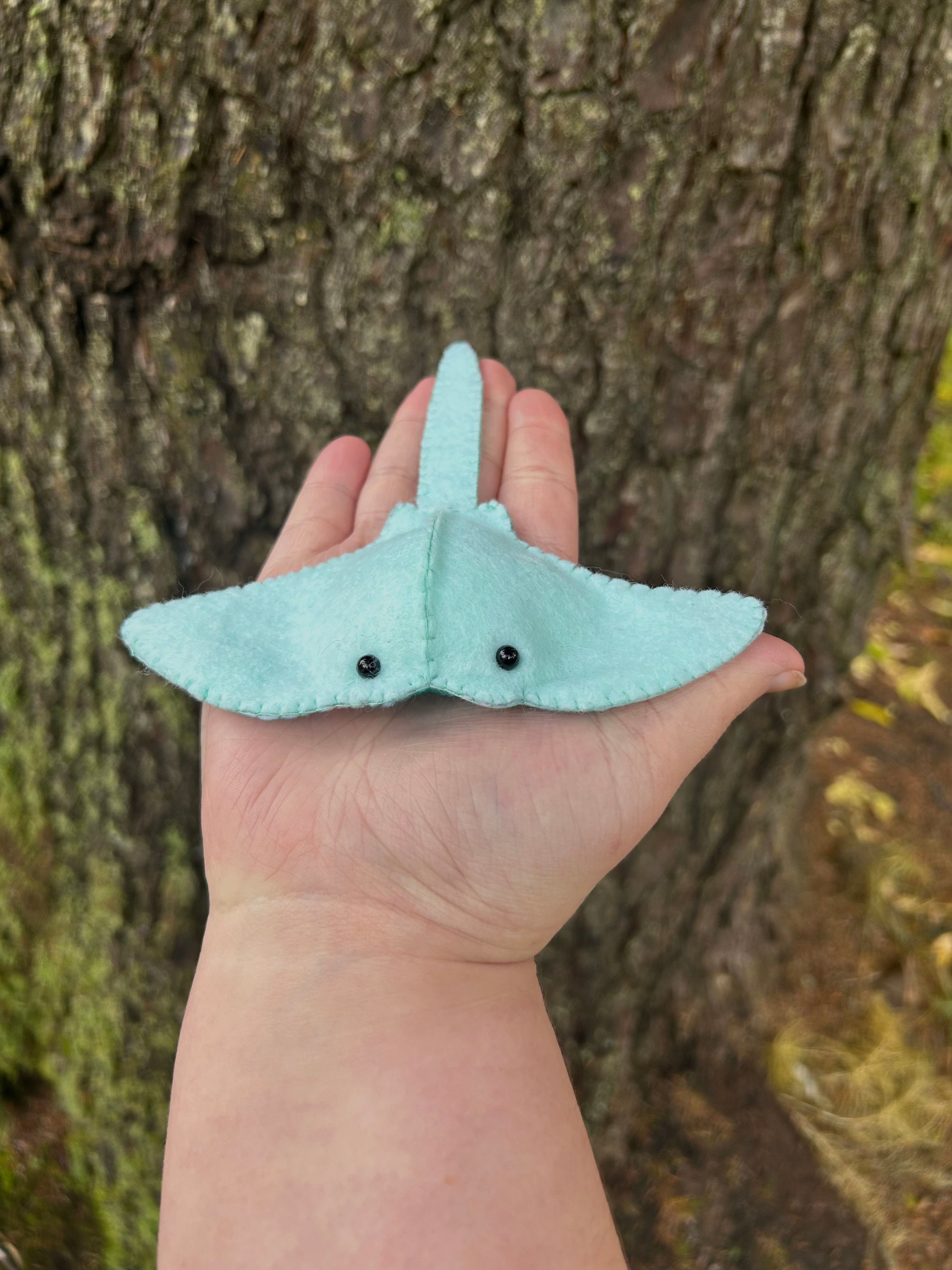 Teal Seashell Felt Stingray - Etsy